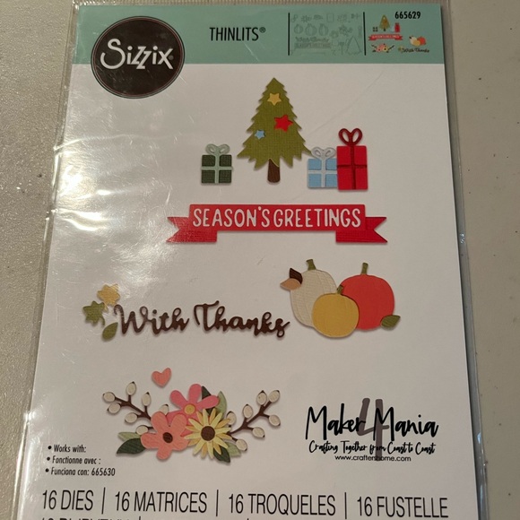 Sizzix | Office | Sizzix Thinlits Die Set Holiday And Thank You Designs | Poshmark